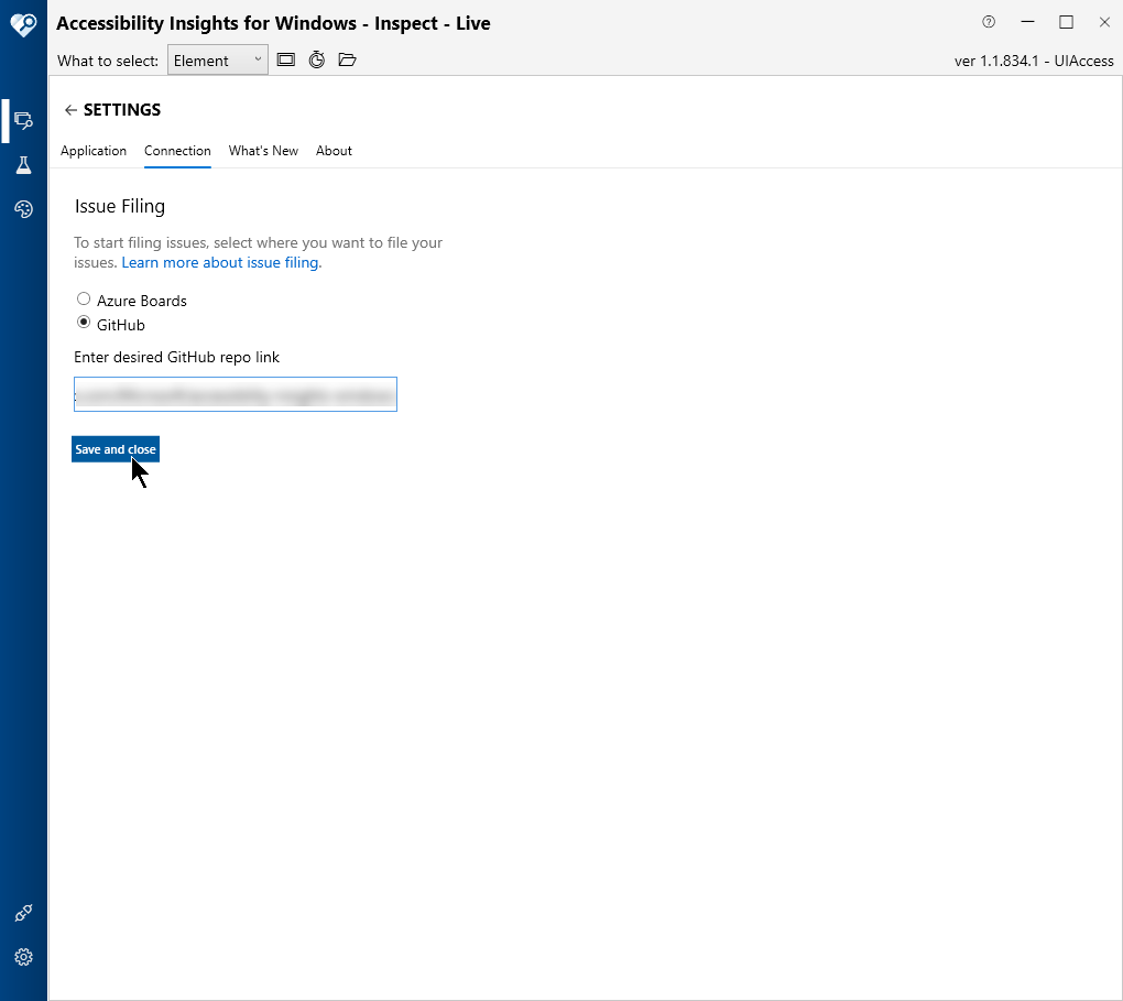 Issue Filing In Accessibility Insights For Windows